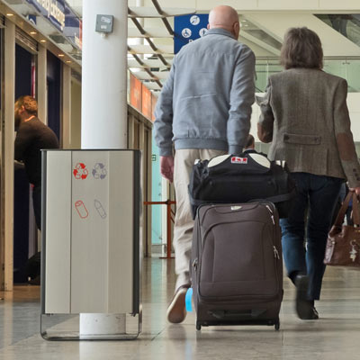 Papelera para reciclaje Electra™ 85 Duo - dos flujos de reciclaje en un ...