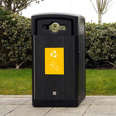 Papelera para reciclaje Origin™ Curve 110- Fabricada con Materiales ...