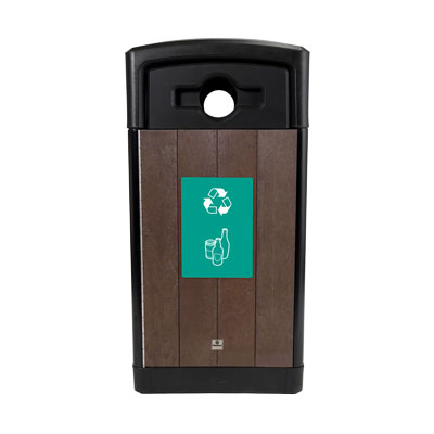 Papelera para reciclaje Origin™ Curve 110- Fabricada con Materiales ...