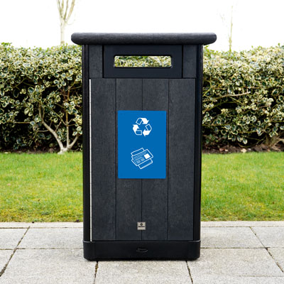 Papelera para reciclaje Origin™ Horizon 110- Fabricada con Materiales ...